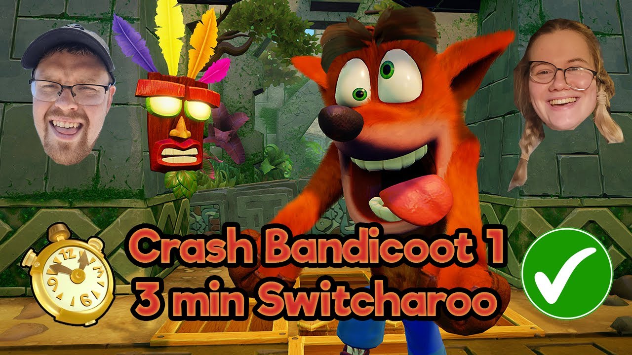 Crash Bandicoot 1 - 3 min Switcharoo - YouTube