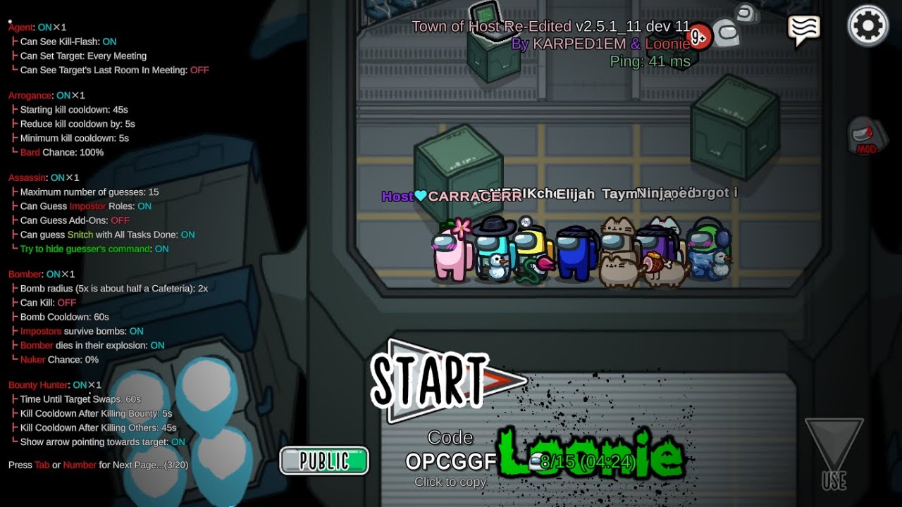 Among us modded TOHE live with viewers! #43 - YouTube