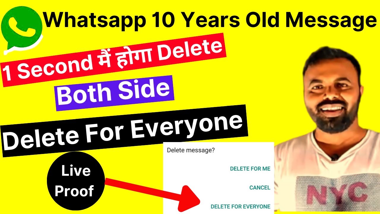How To Delete WhatsApp Message For Everyone After Long Time ? WhatsApp sent msg ko kaise delete ...