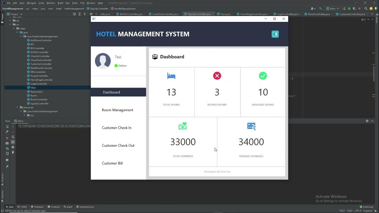 Hotel Management System Using JavaFX And MySQL - YouTube
