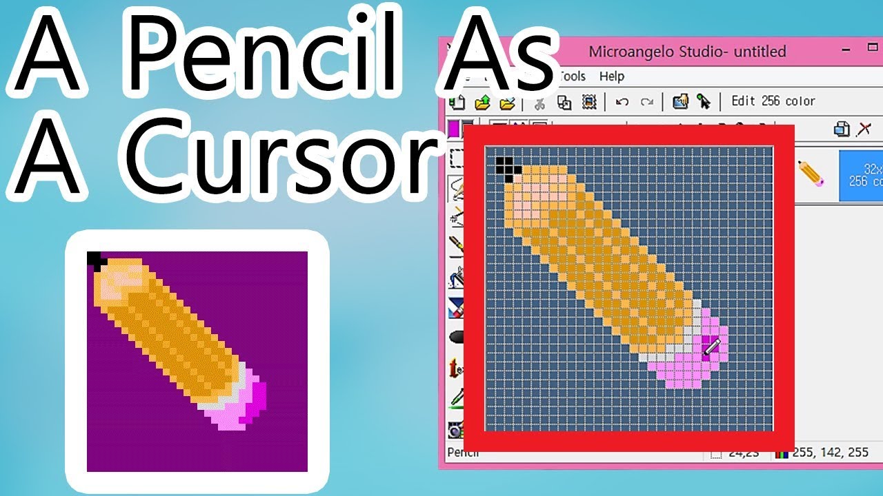 How To Make a Pencil Cursor: Timelapse Tutorial - YouTube