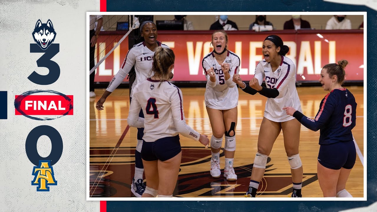 UConn Volleyball vs. North Carolina A&T State Highlights - YouTube