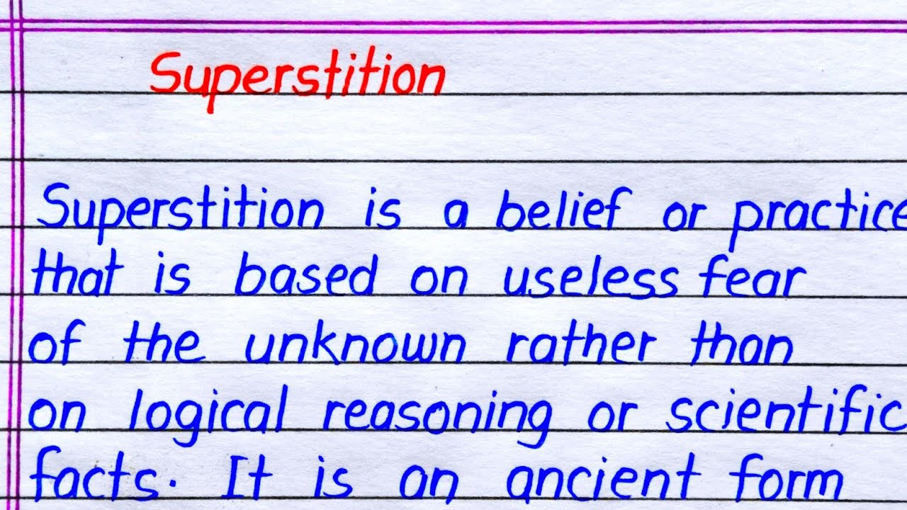 Superstition Essay in English || Essay on Superstition in English - YouTube