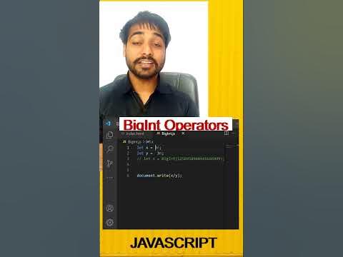 Bigint Operator In Javascript - YouTube