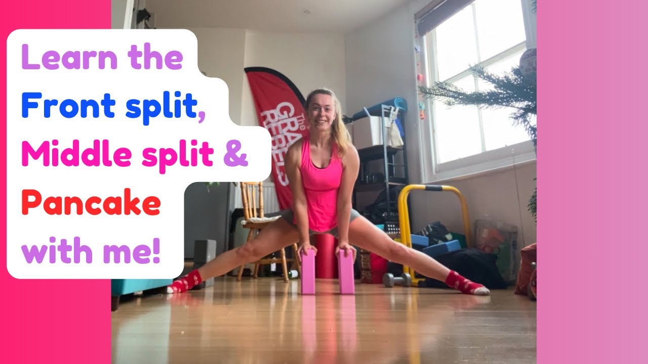 Front split, middle split and pancake follow-along active stretching routine! - YouTube