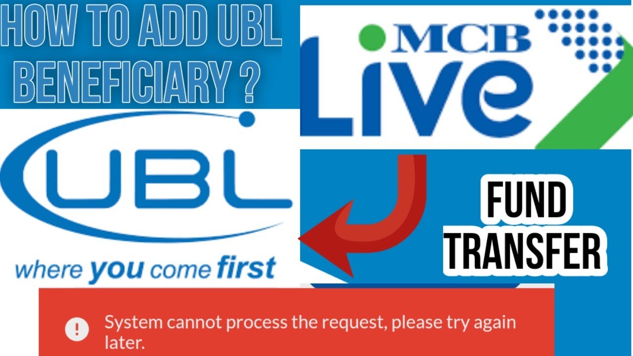 UBL Account in MCB Live || Add UBL Beneficiary in MCB Live || MCB live ...