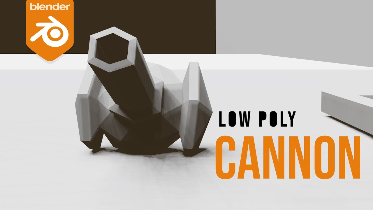 How to model low poly cannon | Blender 3D | Ramadan - YouTube