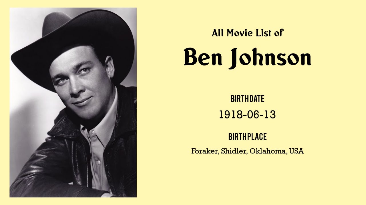 Ben Johnson Movies list Ben Johnson| Filmography of Ben Johnson - YouTube