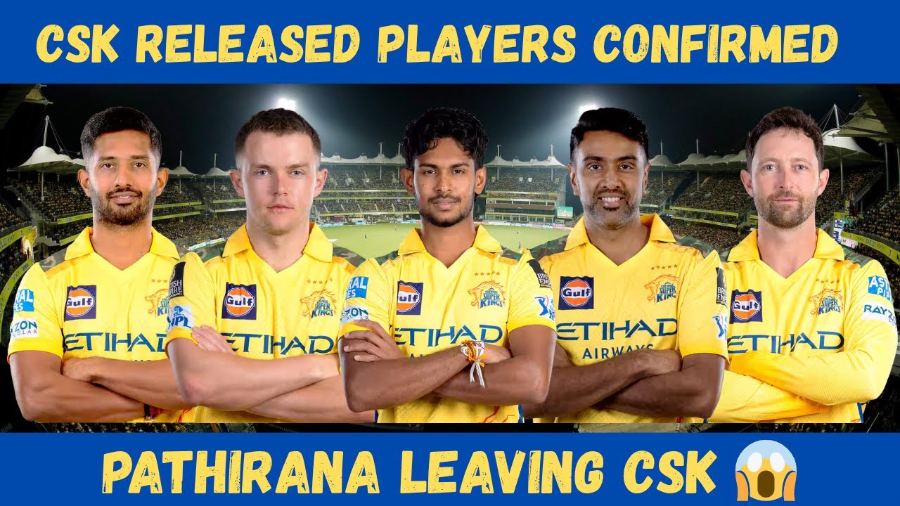 CSK Released Players list | Pathirana leaving CSK | Chennai Super Kings ...