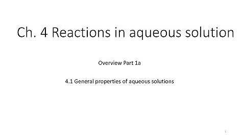 AP Chemistry Ch. 4 Reactions in aqueous solutions - YouTube