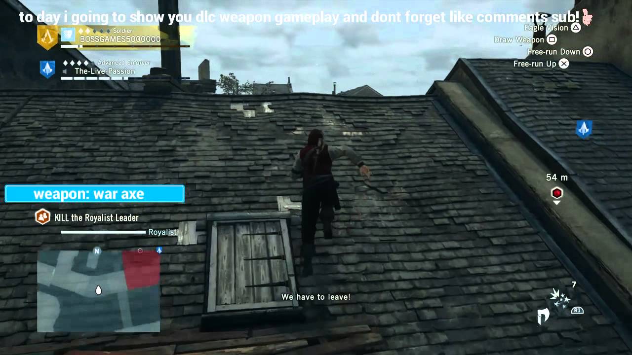 assassin creed unity war axe dlc weapon gameplay - YouTube