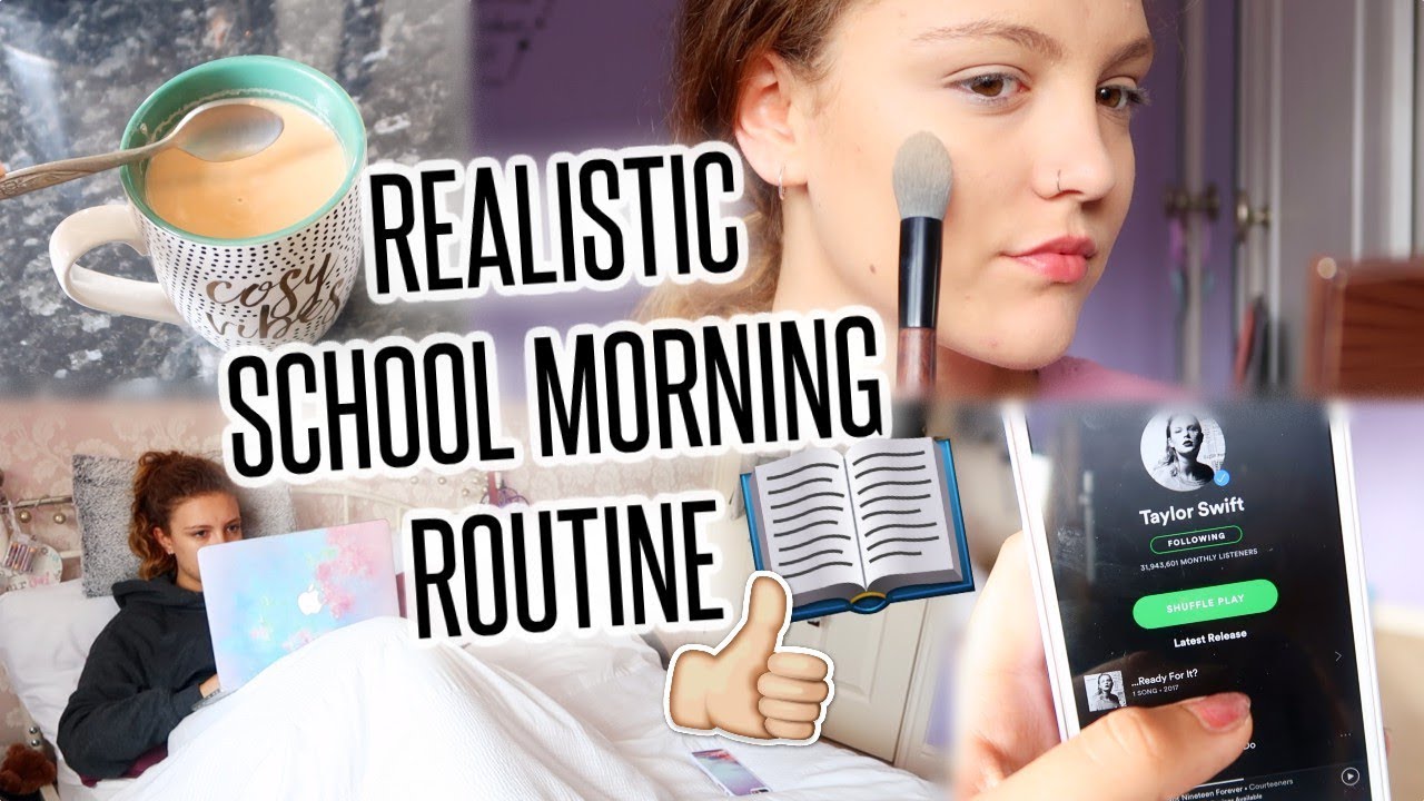 REALISTIC SCHOOL MORNING ROUTINE! Autumn 2017 | BeautySpectrum - YouTube