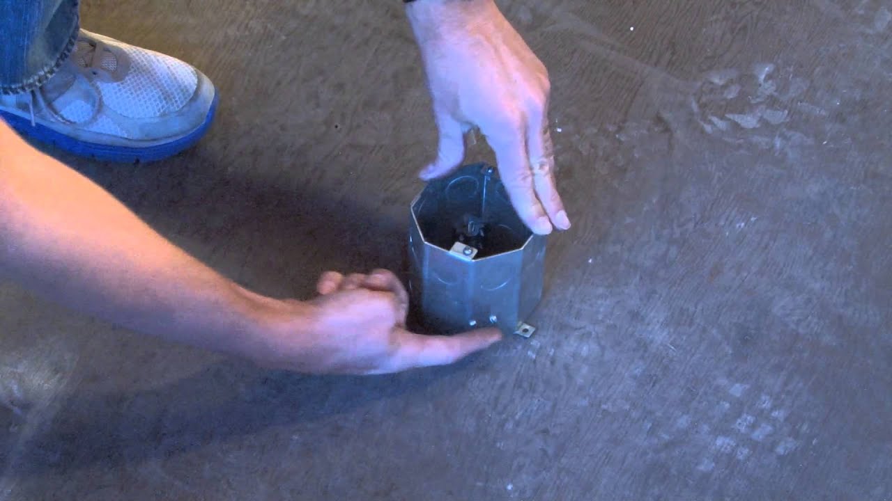 Octagon Concrete Box: 4" Deep, Fan & Fixture Support Concrete Box w ...