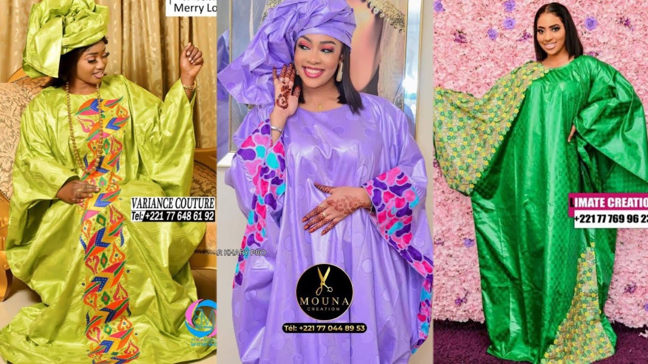 Styles de boubou de broderie magnifiques et colorés pour les femmes ...