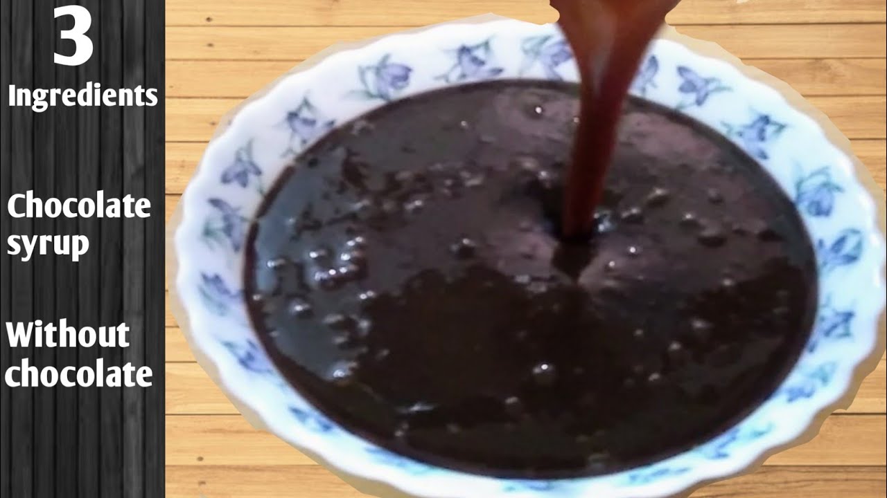 How to make chocolate syrup at home | 3 Ingredients chocolate syrup ...