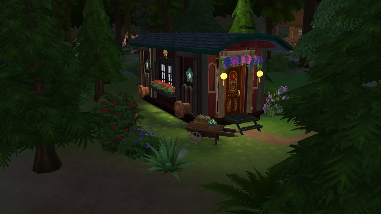 A Tiny Magical Caravan: The Sims 4 Speed Build - YouTube
