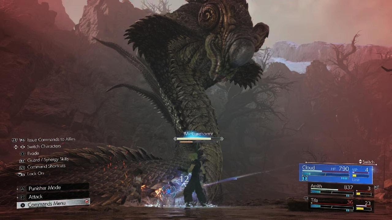 FINAL FANTASY VII REBIRTH - Giant Snake Boss Fight - YouTube