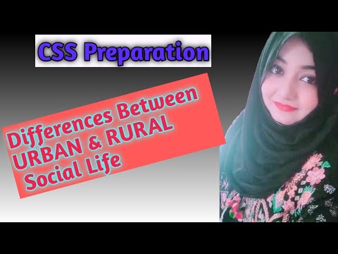 #CSS #Urban #Rural || Differences between Rural and Urban life - YouTube