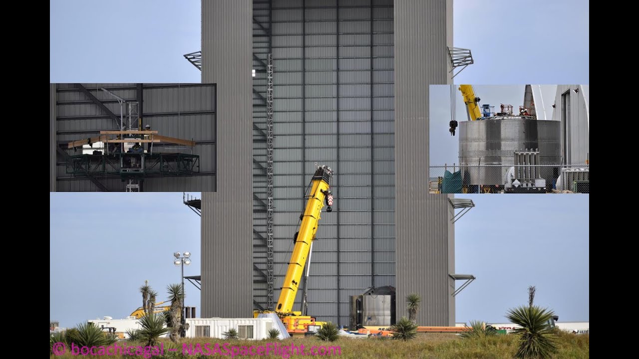 SpaceX Boca Chica - Final Preps for Starship SN3 Stacking - YouTube