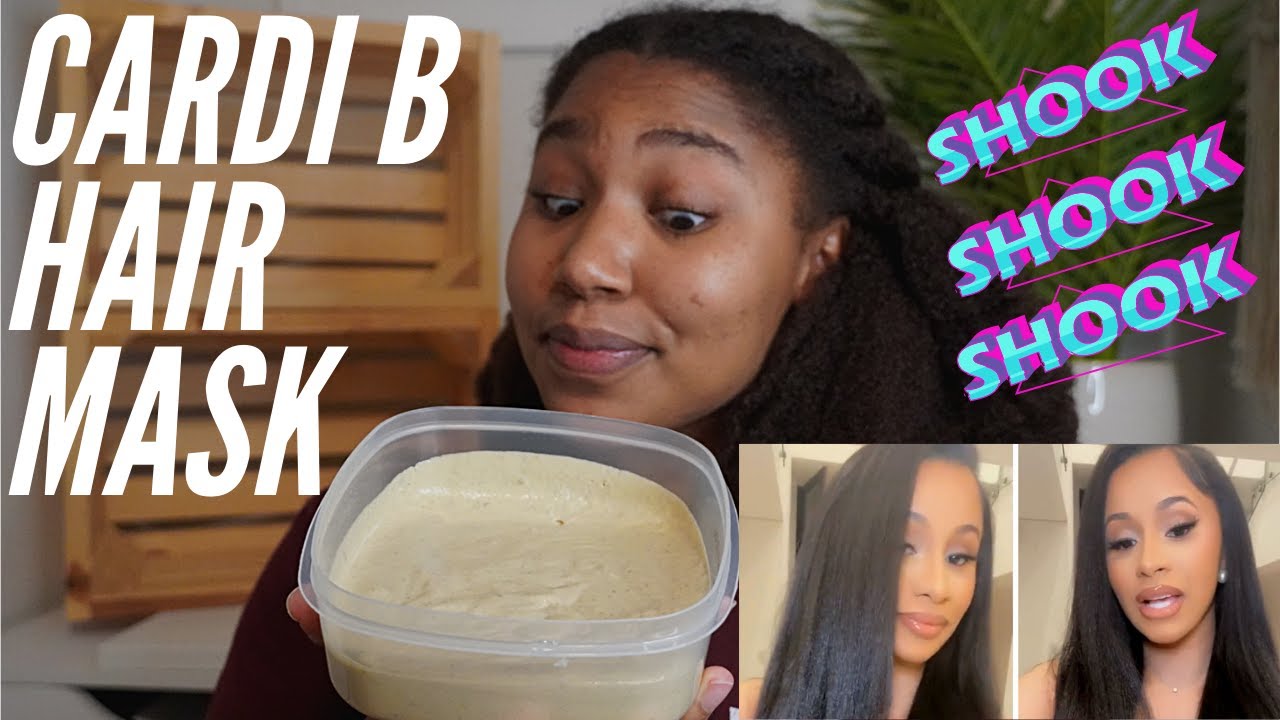 HOW TO MAKE CARDI B'S HAIR MASK...IM SHOOK | DIY HAIR MASK AND RECIPE ...