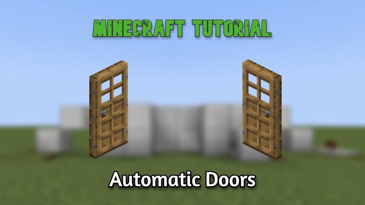 3 Simple Automatic Doors Minecraft Tutorial - YouTube