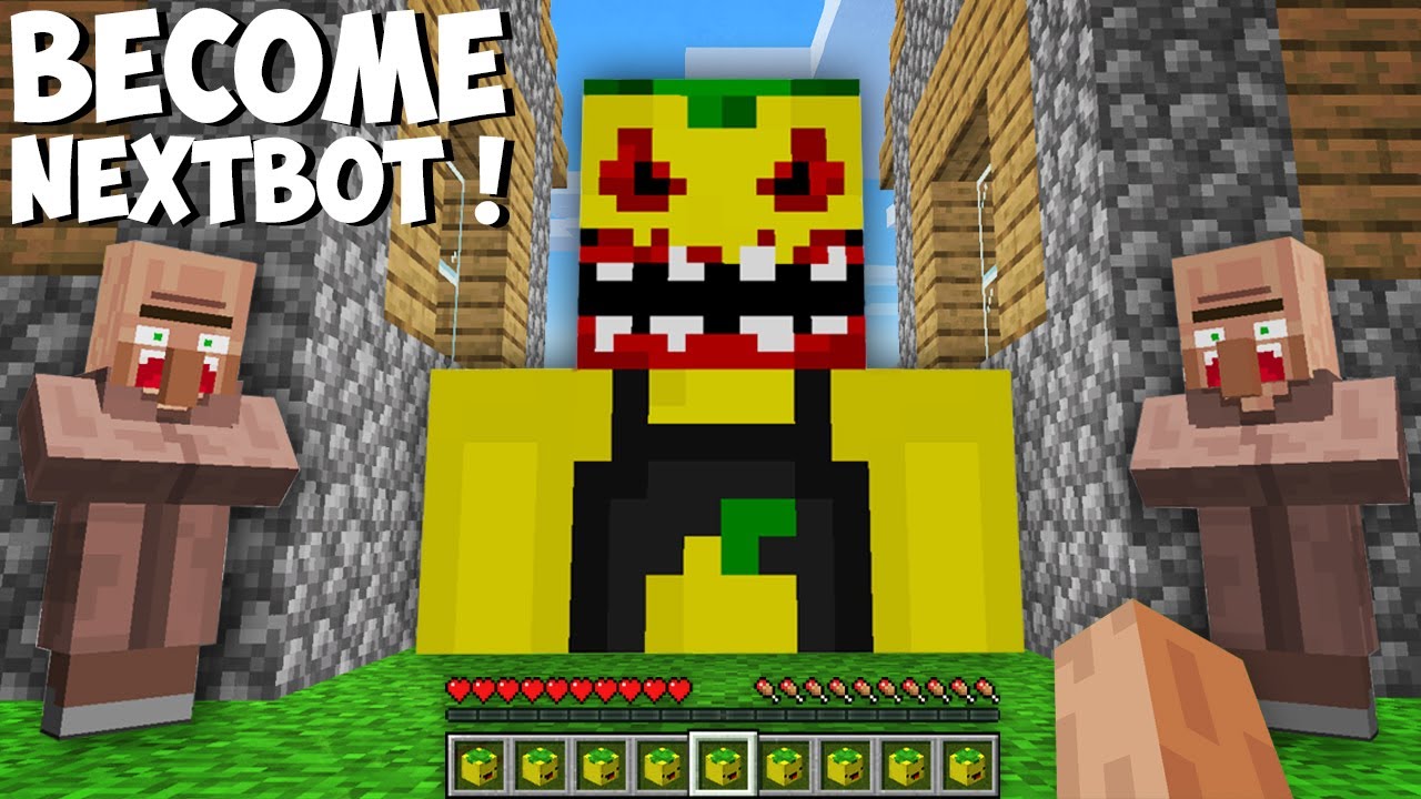 I become INTO SCARY NEXTBOT AND SCARED THE VILLAGERS in Minecraft ...
