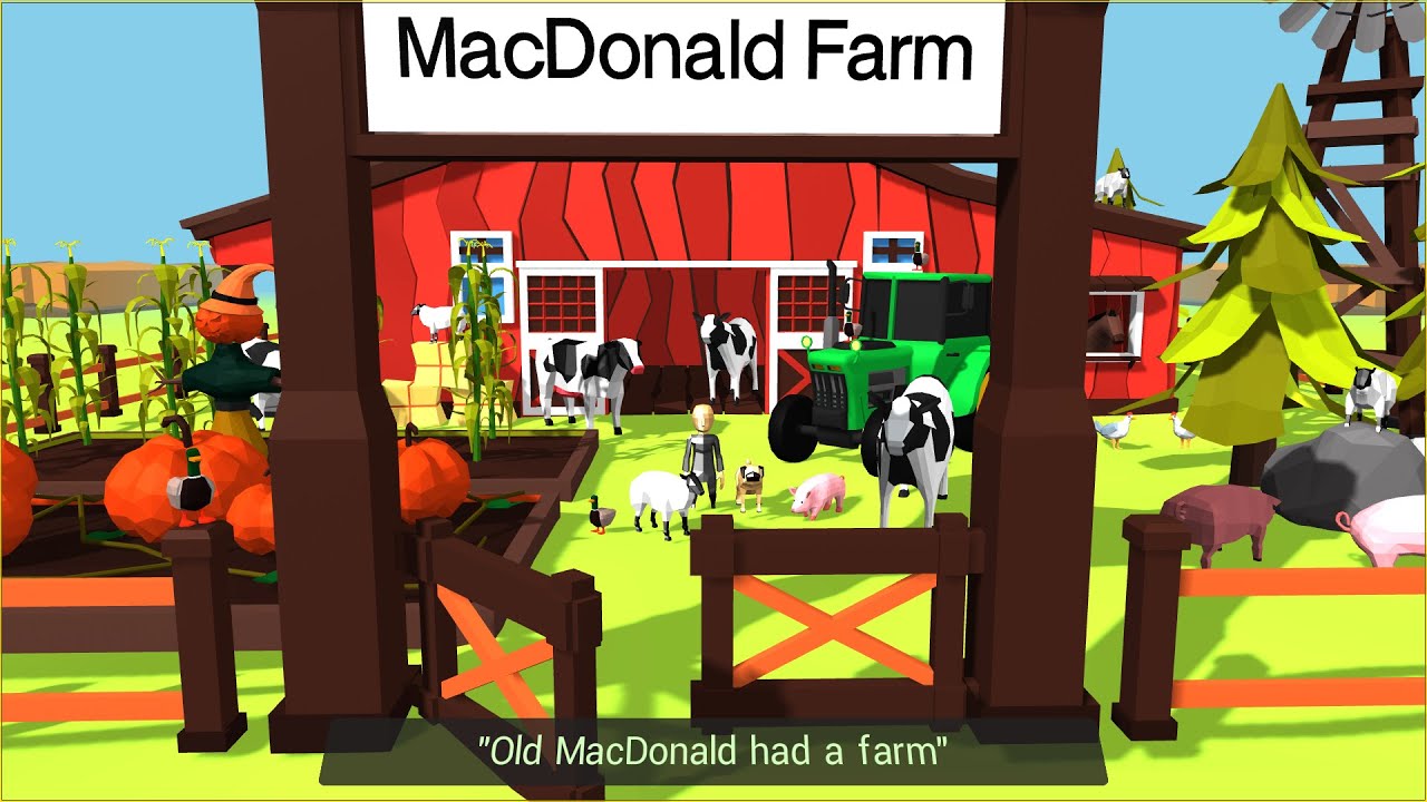 Old MacDonald had a Farm - 3D Animated | Nursery Rhyme and Traditional ...