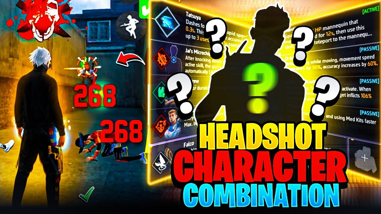 Headshot Character Combination | Best Character Skill | 2gb 4gb 6gb Ram ...