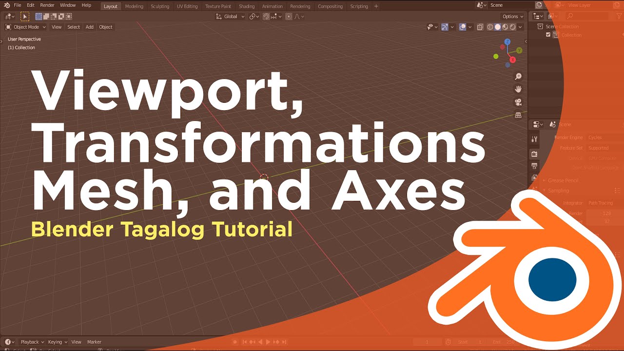 Blender Beginners Tutorial Part 1 Tagalog Youtube