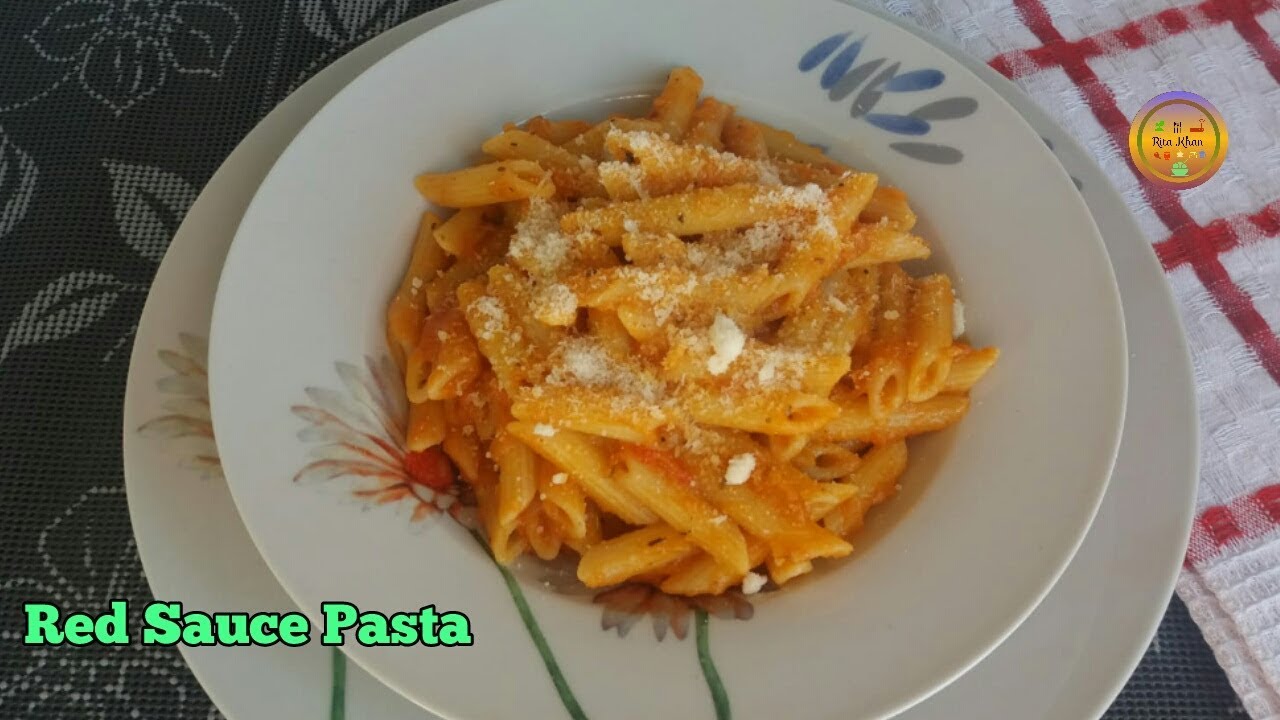 Red Sauce Pasta Recipe || Italian pasta Salsa Recipe || Tomato Pasta ...