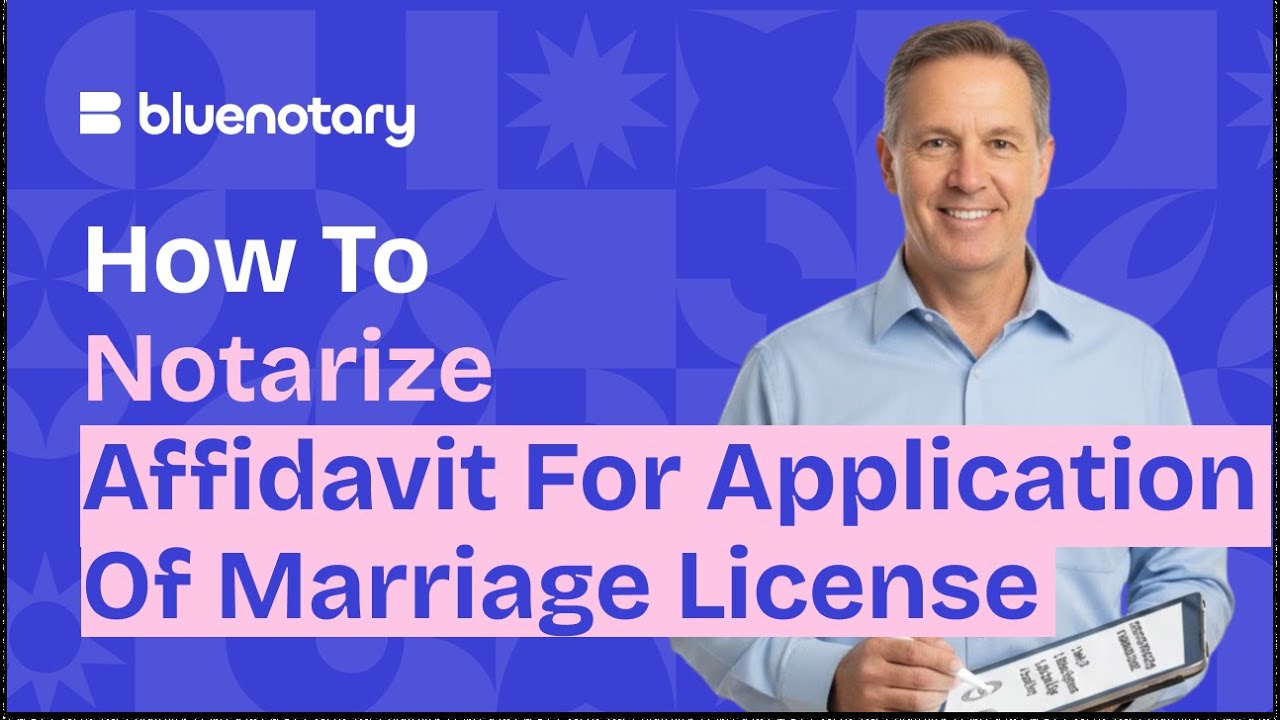 How to Notarize an Affidavit for Application of Marriage License - YouTube