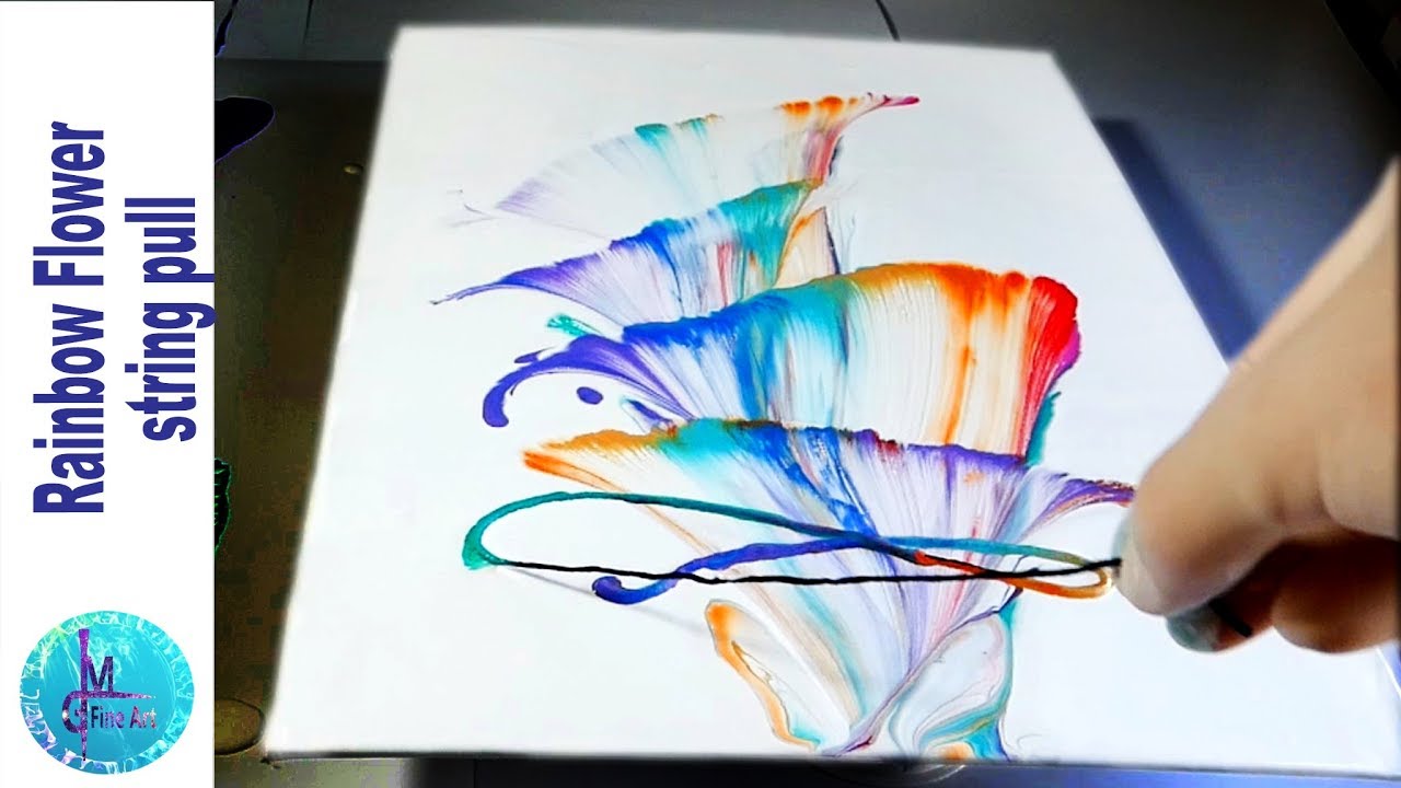 Rainbow Flower String Pull Quickie - I need thicker yarn.... - YouTube