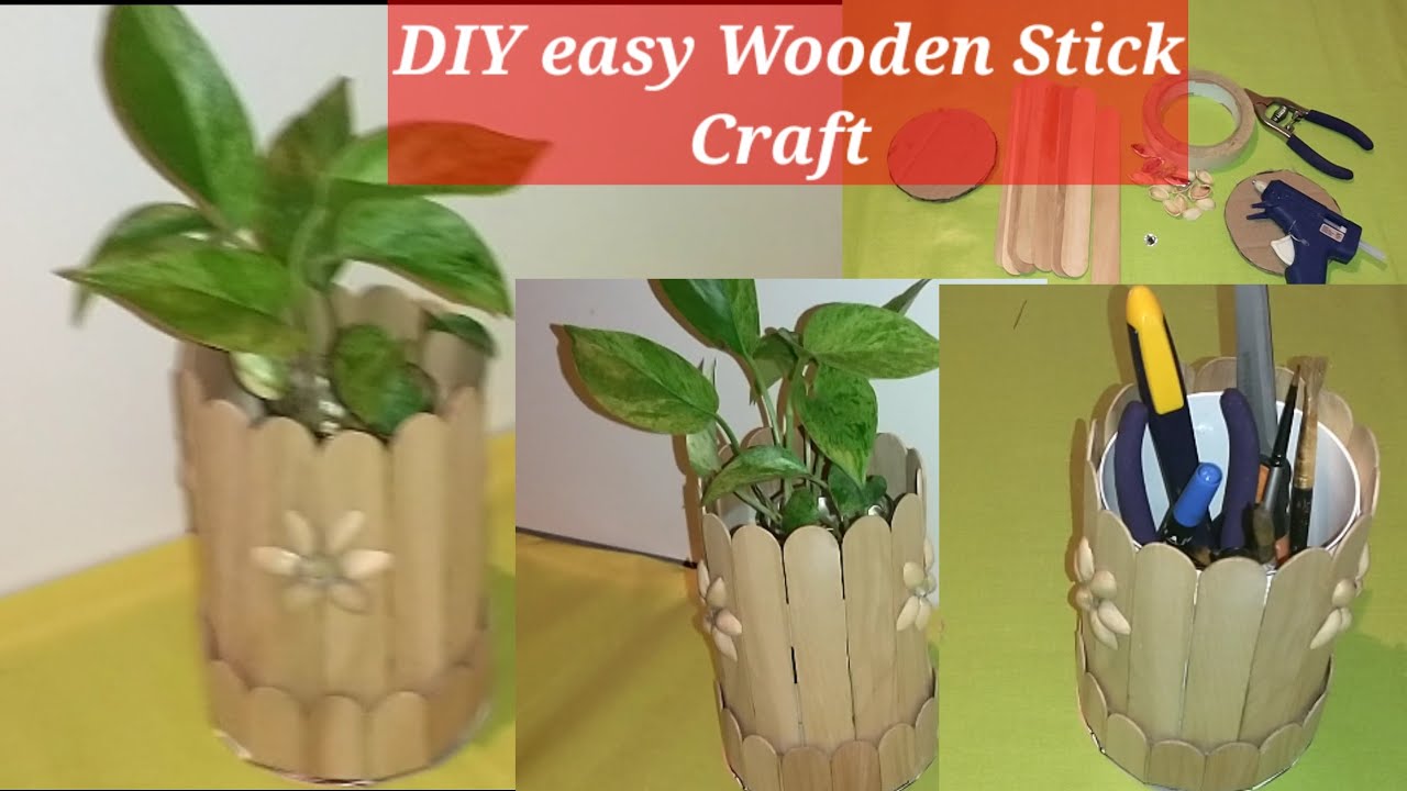 DIY Wooden Stick craft project | How to make Icecream wooden Stick ...