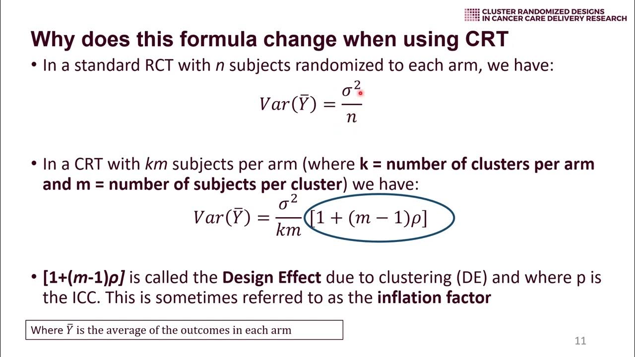S4b Sample size and power for cluster randomised trial - YouTube
