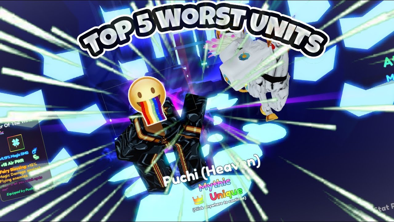 The Top 5 WORST units to use in Anime Adventures! (Gone Wrong) - YouTube