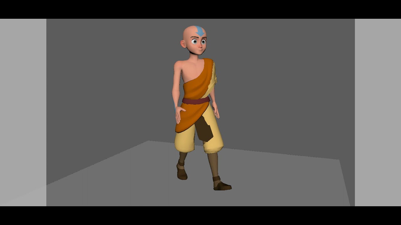 Aang Walk Cycle - Vanilla - Maya animation - YouTube