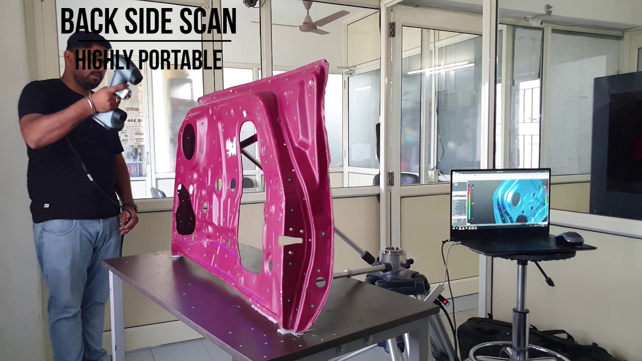 HANDHELD Blue Light Laser Scanner - YouTube