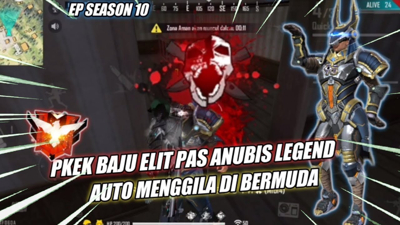 SOLO VS SQUAD PKEK BAJU ELIT PAS ANUBIS LEGEND SEASON 10 - FREE FIRE ...