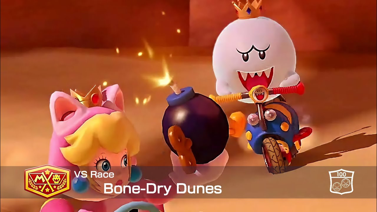 Mario Kart 8 Deluxe King Boo in Bone Dry Dunes #99 - YouTube