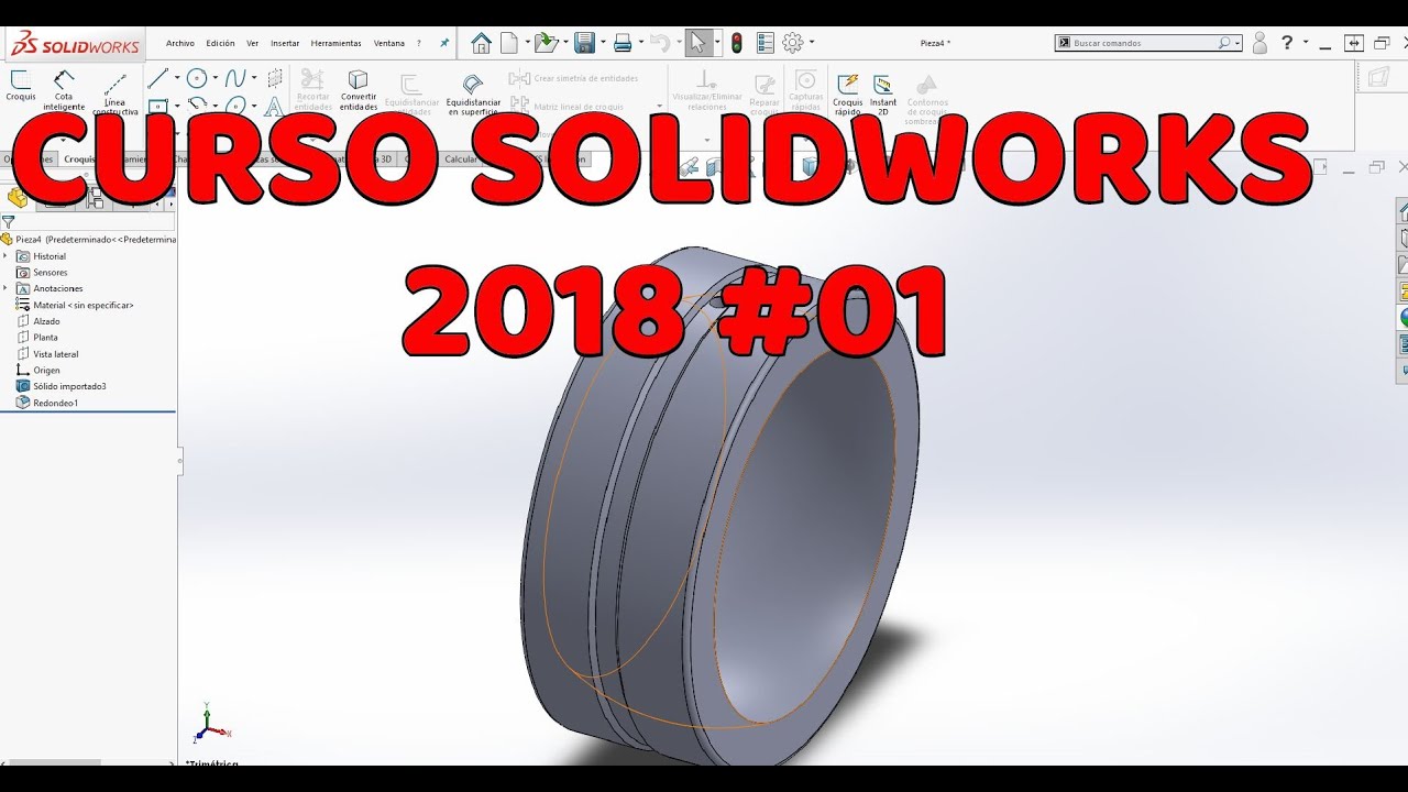 Curso básico de SOLIDWORKS 2018 (PARTE 1), la Barra de menús - YouTube