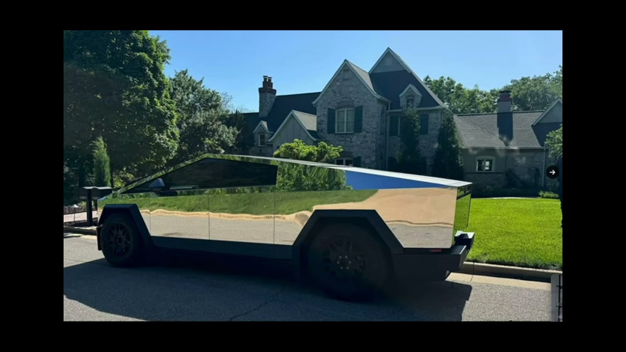 the world's first machine polished cybertruck - YouTube