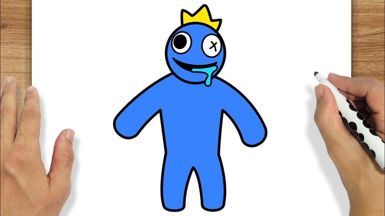 How To Draw Blue 🌈 | Rainbow Friends - YouTube