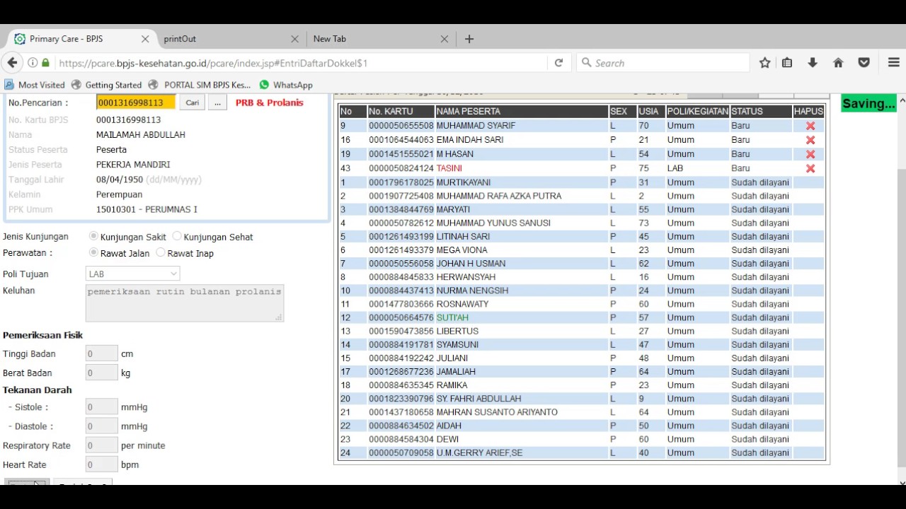 PCARE Tutorial Klaim Cek Lab Prolanis - YouTube