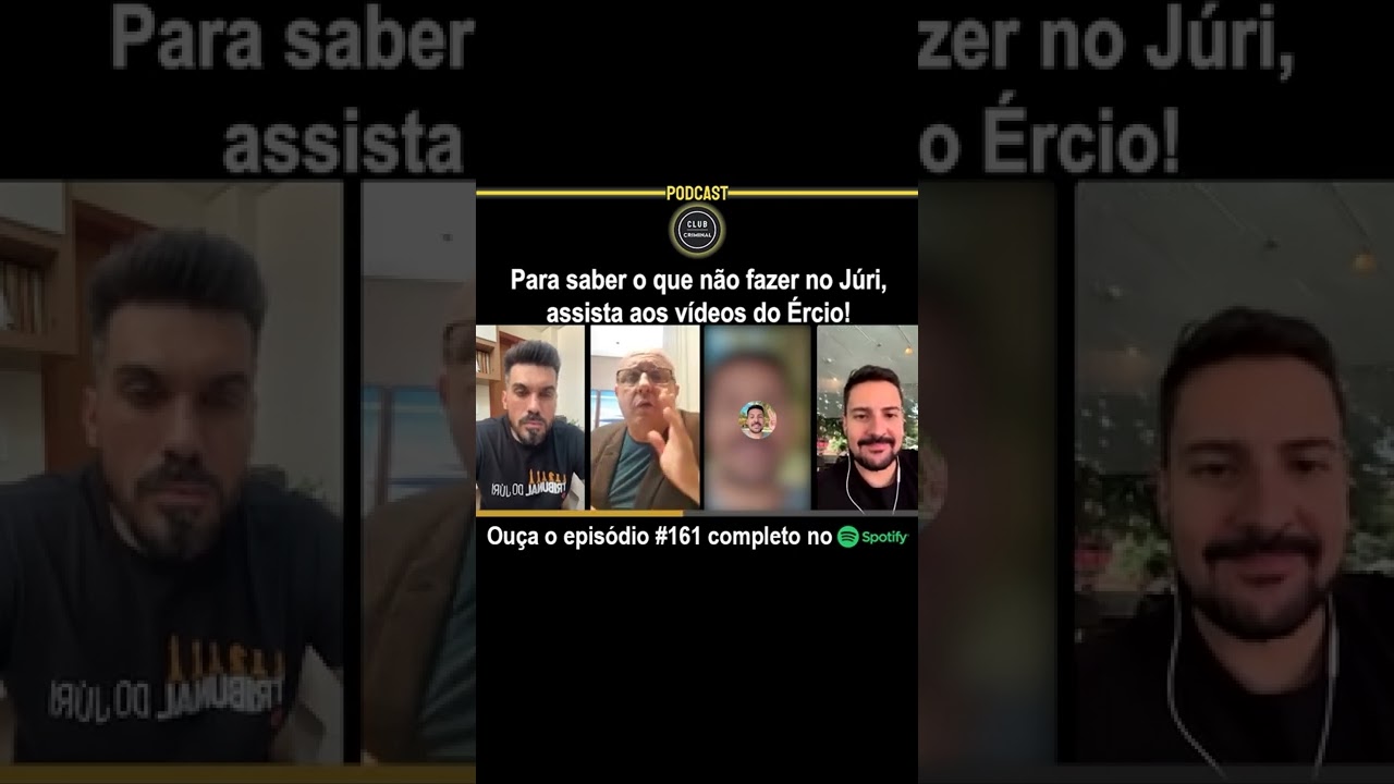 Para saber o que não fazer no Júri, assista aos vídeos do Ércio! - YouTube