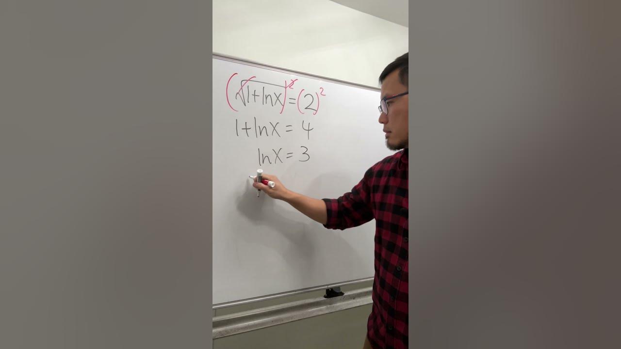 square root and logarithm together in an equation! #algebra - YouTube