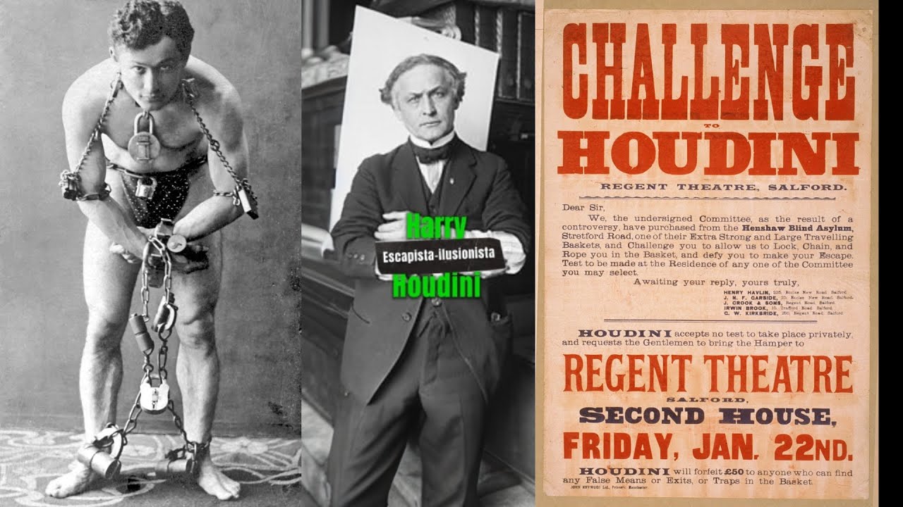 Harry Houdini, escapista e ilusionista. Nació un 24 de marzo, hace 150 años, y sigue vigente. # ...