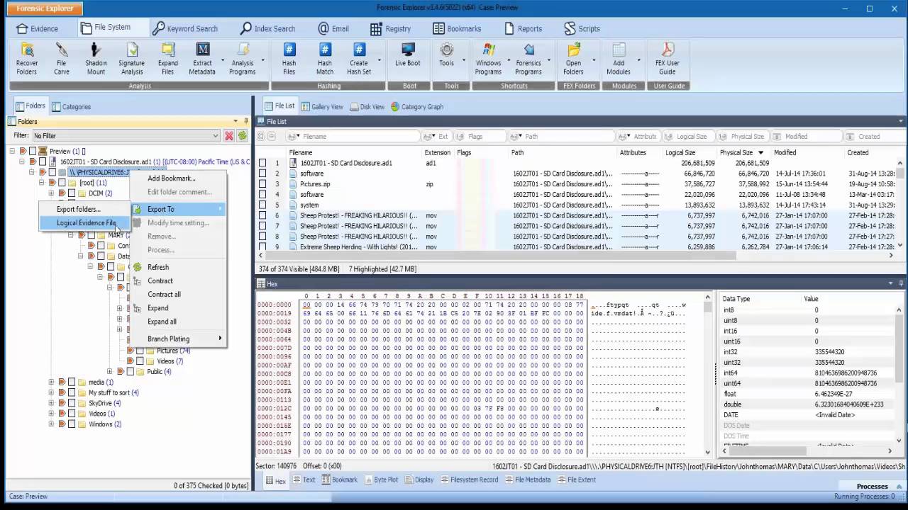 Forensic Explorer - Convert AD1 to L01 - YouTube