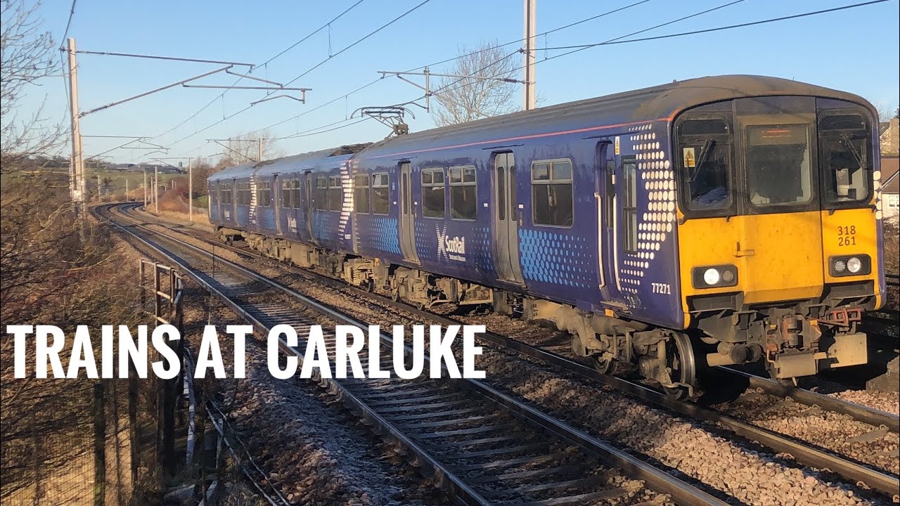 Trains at Carluke 30/11/19 - YouTube