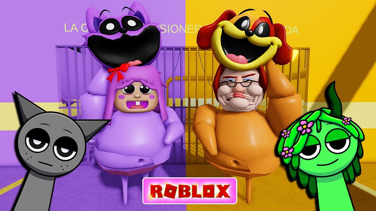 GRAY SPRUNKI vs CATNAP BABY POLLY & DOGDAY BETTY #roblox #robloxobby # ...