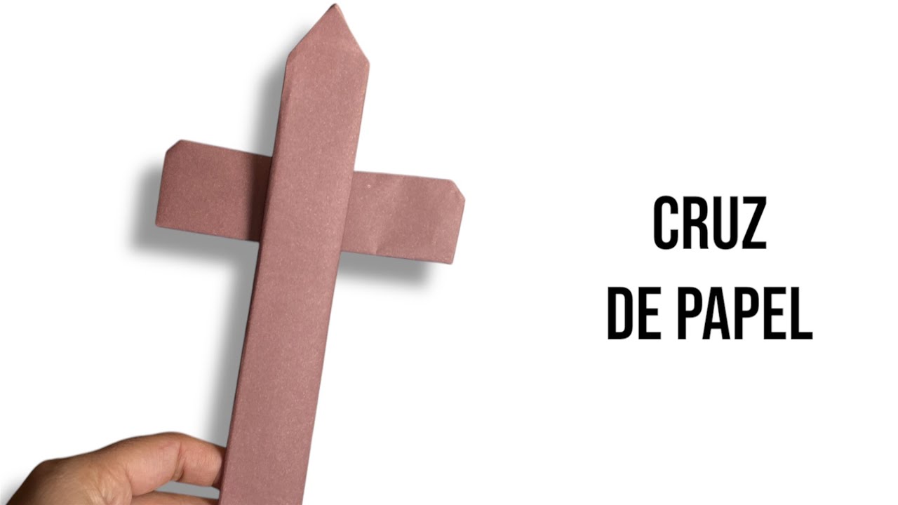 Cómo hacer una CRUZ de PAPEL - FACIL - YouTube
